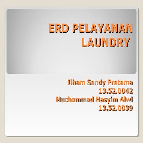 Erd laundry | PPT