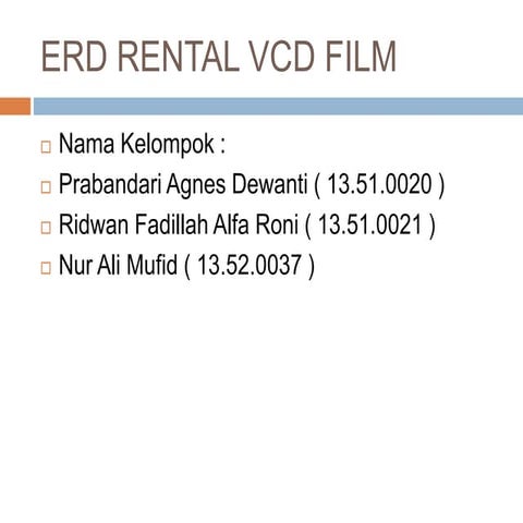 Erd rental vcd film | PPT