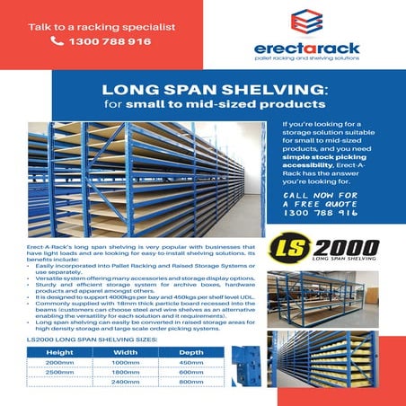 Erectarack long span shelving-3 | PDF