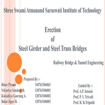 Erection of steel Structure | PPTX