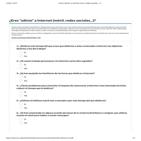 ¿Eres _adicto_ a Internet (móvil, redes sociales...pdf