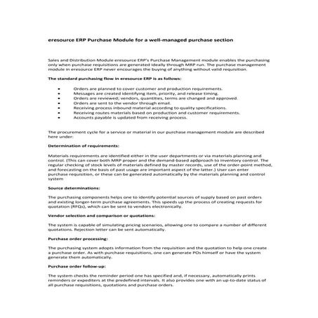 eresource nfra ERP - Purchase module | PPT