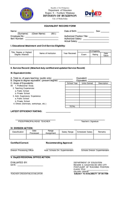 4 equivalent record form | PDF