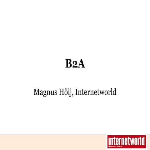 B2a - business to all | PPT