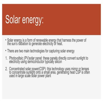 Solar energy power point presentation | PPT