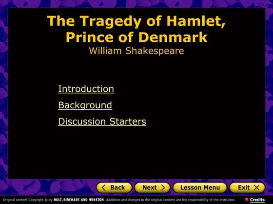 Hamlet Powerpoint | PPT | Roleplaying Games | Games and Puzzles