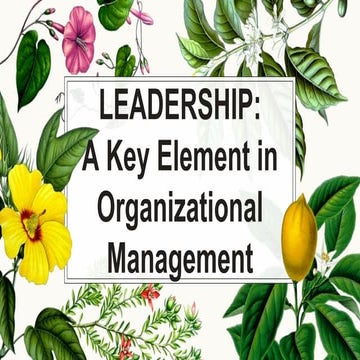 Leadership & its types - PPT | PPTX