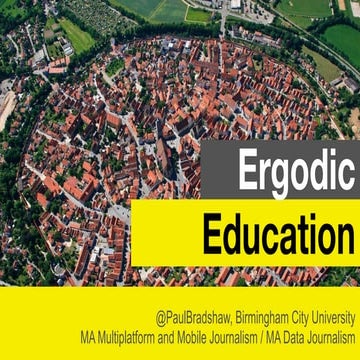 Ergodic education (online teaching and interactivity) | PDF