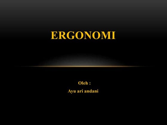 Ergonomi | PPT
