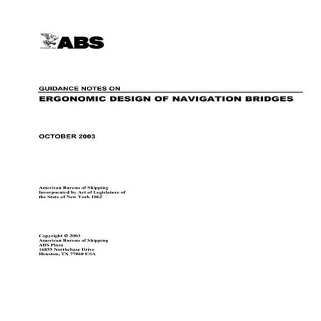 Ergonomic design of navigation bridges | PDF