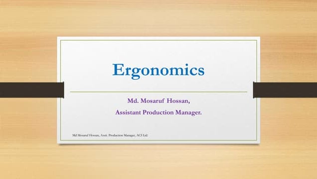 Ergonomics powerpoint | PPT