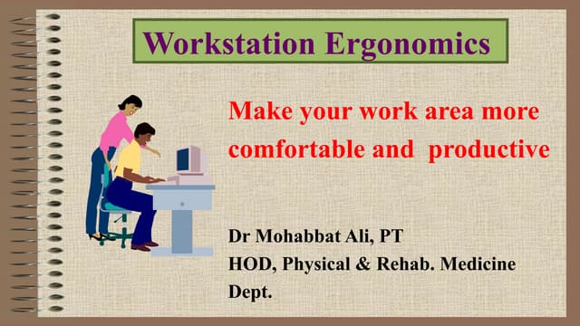 Ergonomics at workplace | PPTX