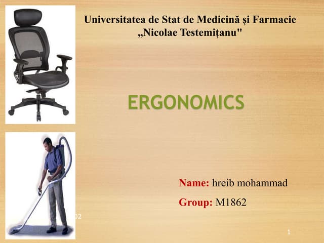 Ergonomics at workplace | PPTX