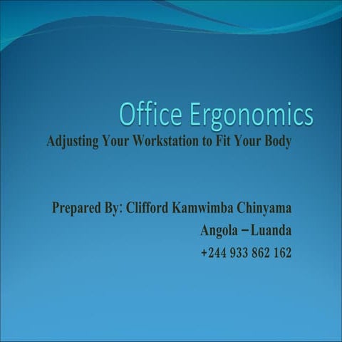 Ergonomics Awareness | PPT | Death, Injury, or Military Conflict ...