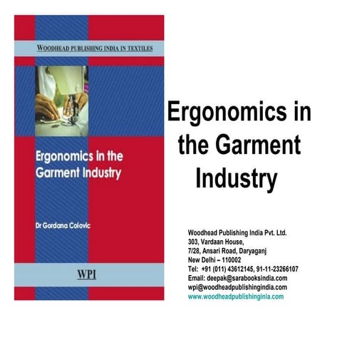 Ergonomics in the garment industry | PPT