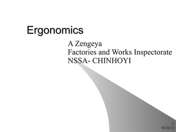 ERGONOMICS Assignment Final | PDF