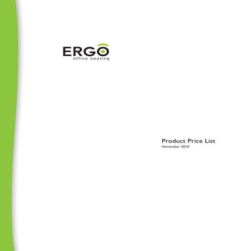 Ergo office seating 11 2010 price list | PDF