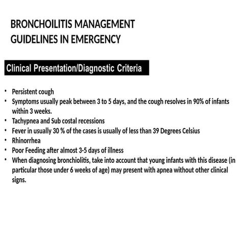 ER GUIDELINES FOR bRONCHIOLITIS.pptx.ppptttt | PPTX