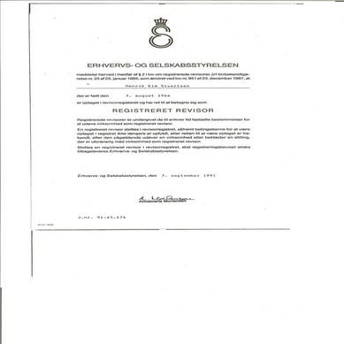 Erhvervs og Selskabsstyrelsen, registreringsbevis | PDF