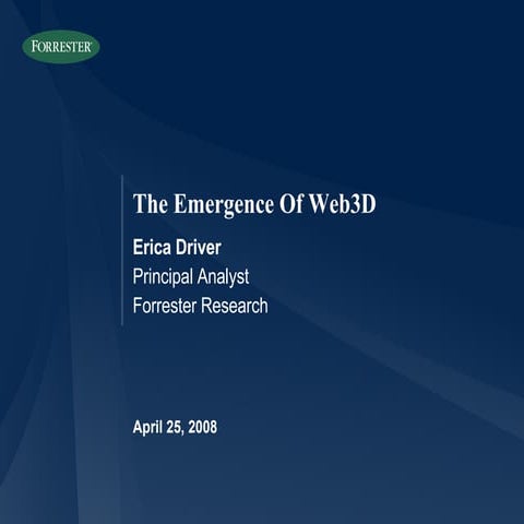 The emergence of Web3D | PPT