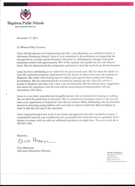 Letter of Recommendation from Special Education Teacher from Megan De…