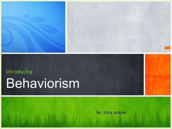 Instructional design 1 behaviorism slideshare | PPTX