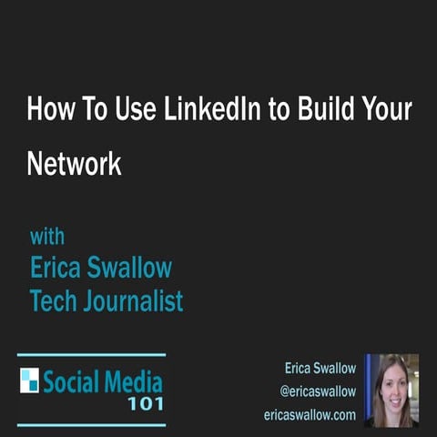 How To Use LinkedIn to Build Your Network | PPTX | Social Networking ...