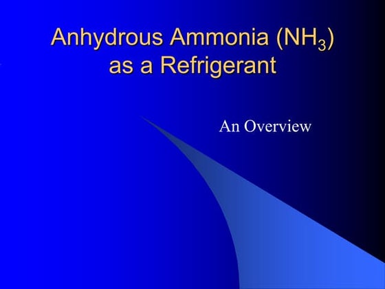 Ammonia refrigeration plant | PPTX | Chemistry | Science