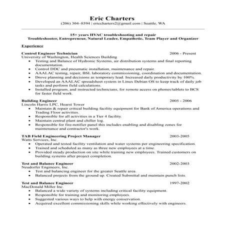 Eric charters - Resume | DOC