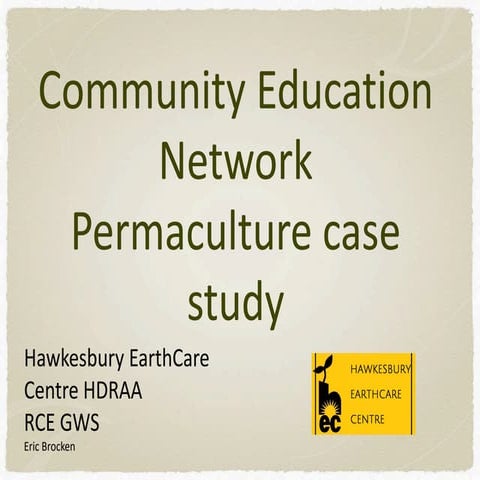 Community Education Network Involving Hawkesbury Earthcare Centre ...