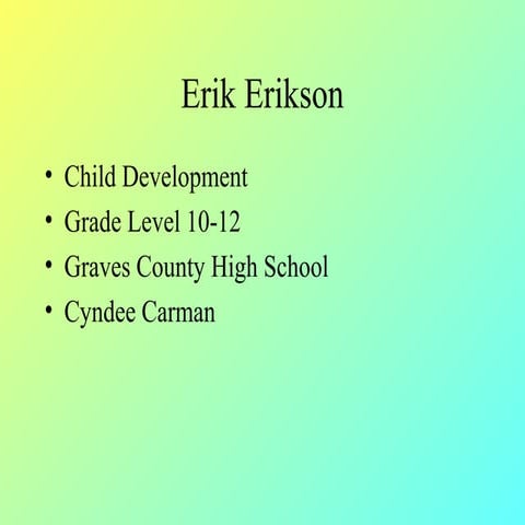 Eric erikson (pl) | PPT