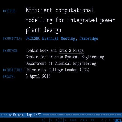 Efficient computational modelling for integrated power plant design ...
