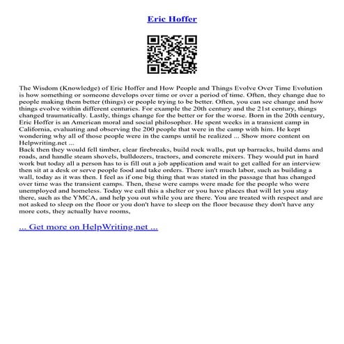 Eric Hoffer | PDF