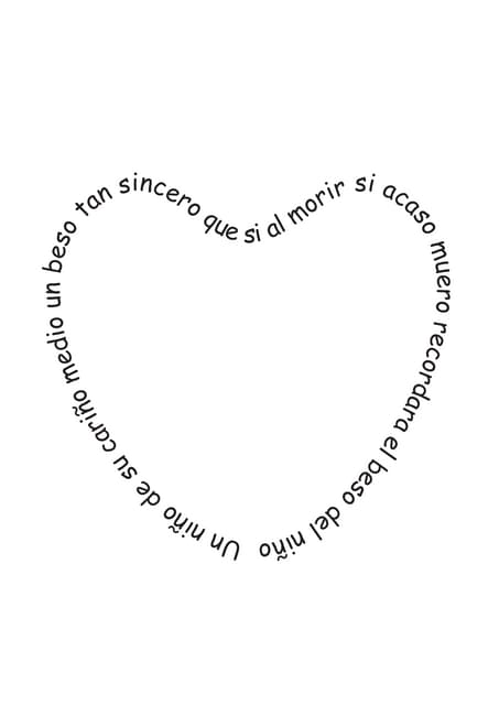 Caligrama de un corazón