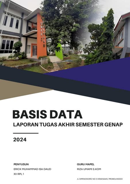 Laporan Portofolio Tugas Akhir Basis Data | PDF
