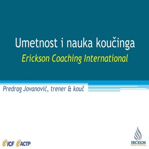 Erickson Coaching International - HrProClub Sept 09 | PPTX