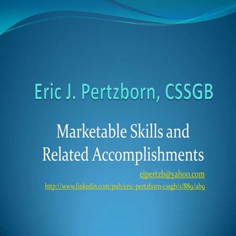 Eric Pertzborn Accomplishments Ii | PPTX