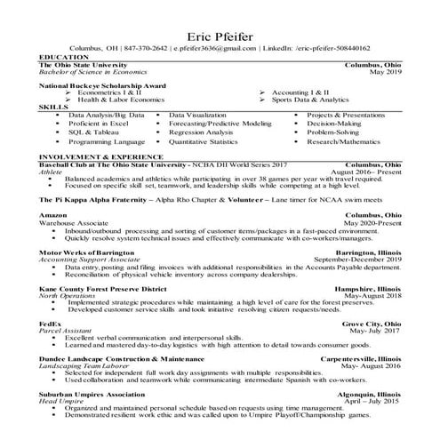 Eric Pfeifer Resume' | DOCX