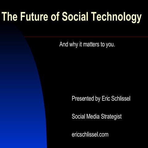 Eric Schlissel APGA Presentation | PPT | Social Networking | Internet