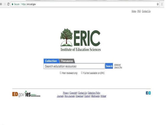Educational Resources Information Center(ERIC) | PPTX | Technology ...