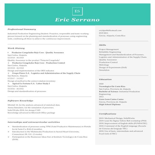 Eric serrano resume | PDF
