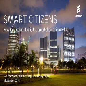 Ericsson ConsumerLab: Smart citizens Presentation | PDF | Operating ...
