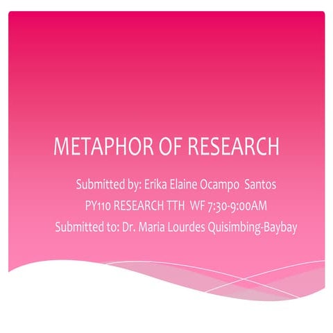 Erika's metaphor of research | PPTX
