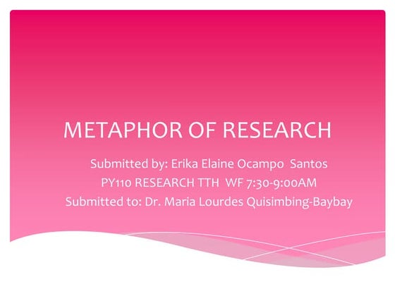Abi's metaphors of research | PDF