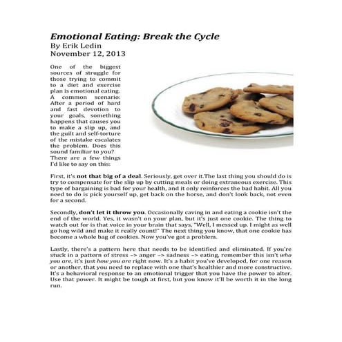 Emotional Eating: Making Peace with Food | PPTX