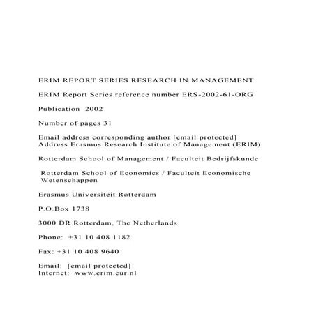 ERIM REPORT SERIES RESEARCH IN MANAGEMENT ERIM Repor.docx