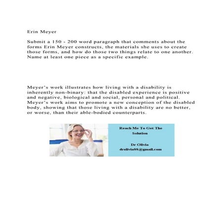 Erin MeyerSubmit a 150 - 200 word paragraph that comments abou.docx