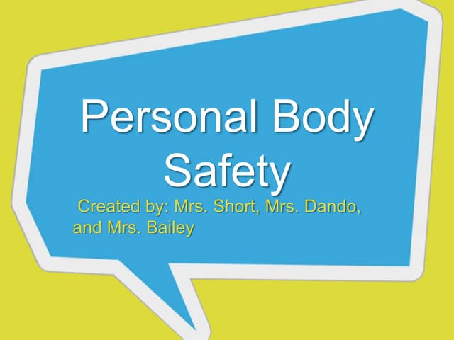 Good touch bad touch(safe and unsafe touch) | PPT