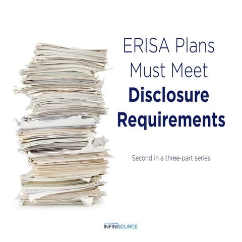 ERISA Plans Must Meet Disclosure Requirements | PDF
