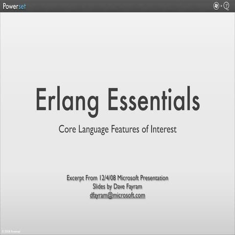 Introduction to Erlang | PPT